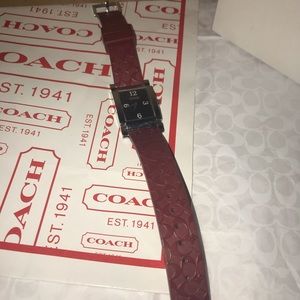 Coach | Accessories | Authentic Coach Red Watch Womans | Poshmark